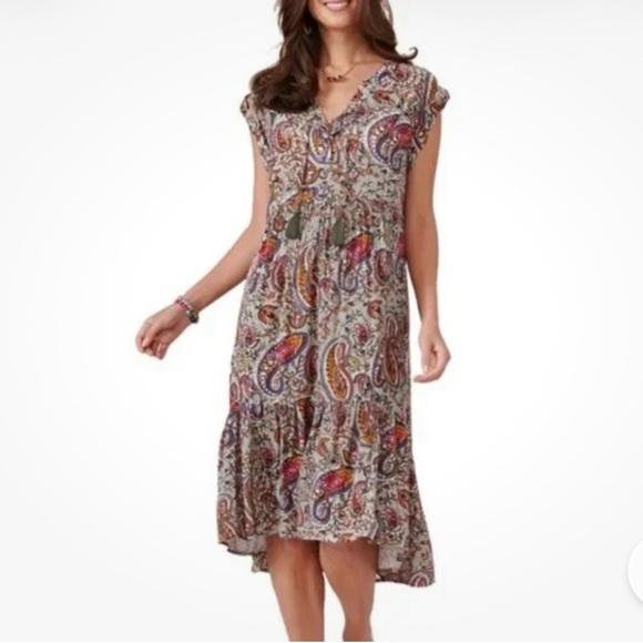Democracy | Dresses | Democracy Multicolor Paisley High Low Dress ...